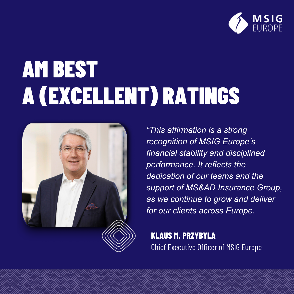 AM Best Affirms Credit Ratings of MSIG Europe SE - MSIG Europe